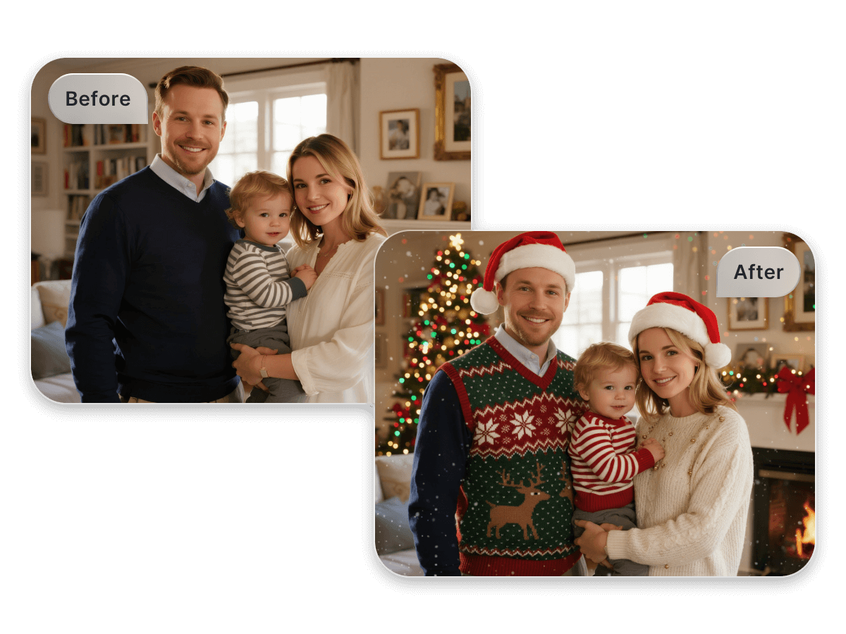 Free Christmas Filters Online – AI Christmas Photo Editor | Facewow